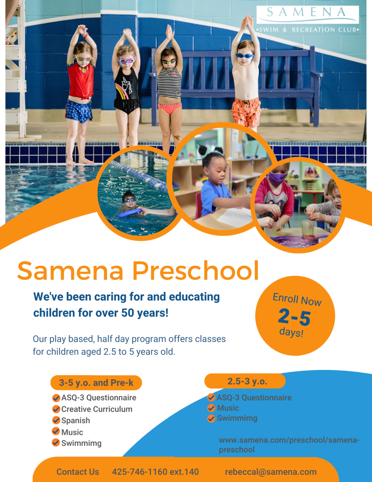 Preschool at Samena: Where swimming is part of the curriculum! - Samena